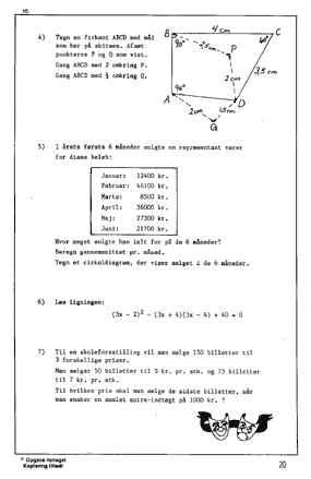 Problemregning- 20 opgavesæt